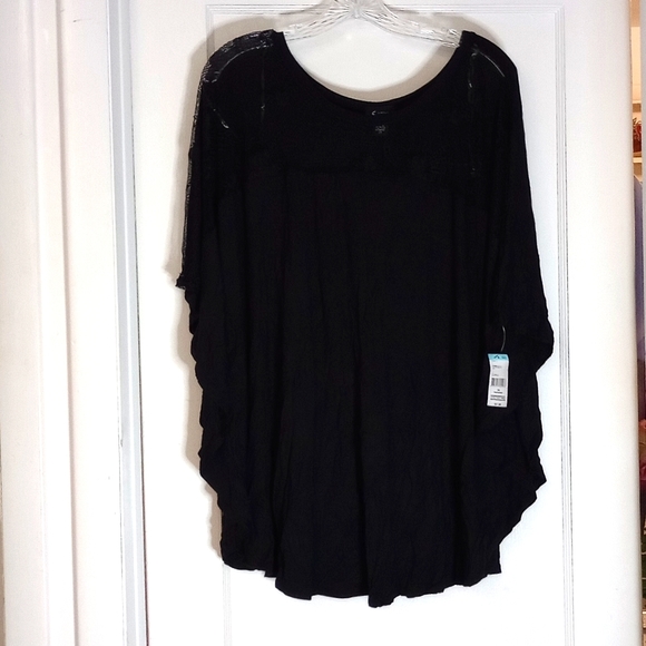 Simply Emma | Tops | Simply Emma Black Lace Yoke Top 2x Bnwt | Poshmark